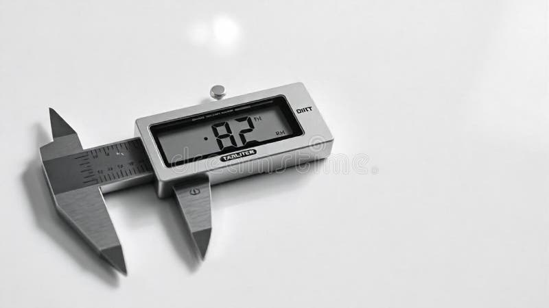 High-Precision Digital Caliper on White Background Stock Photo - Image ...