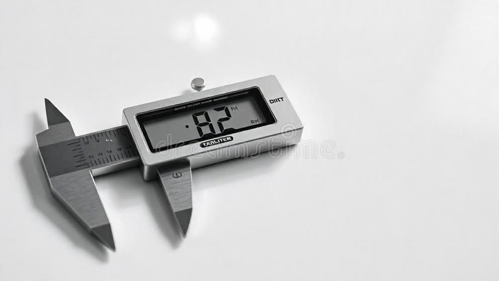 High-Precision Digital Caliper on White Background Stock Photo - Image ...