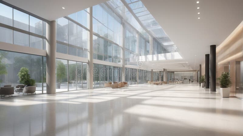 Ultra-Modern Commercial Hall with Expansive Design and Sleek LED ...