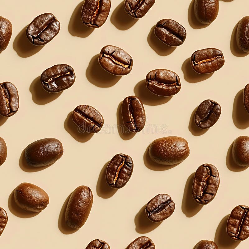 Seamless Coffee Bean Texture Pattern for Infinite Creations Stock ...