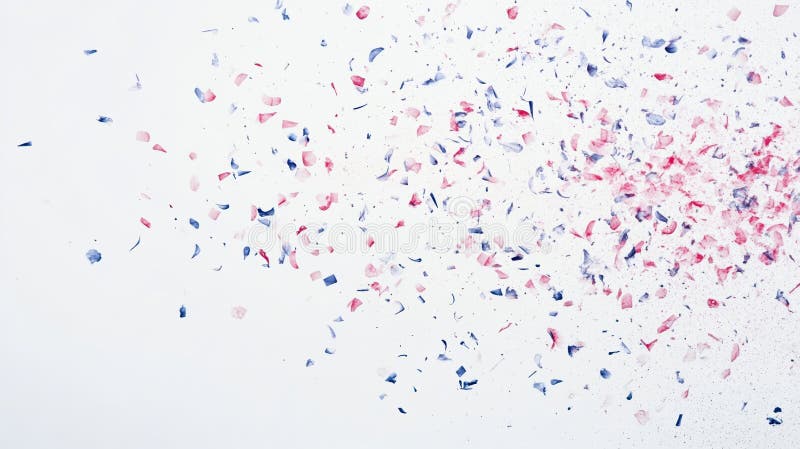 Abstract Pink and Blue Confetti Scattered on White Background Stock ...
