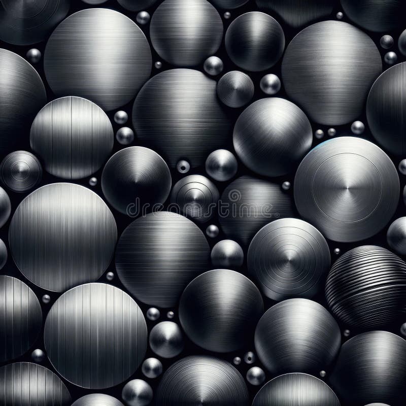 Abstract Metallic Spheres Background, AI Generated Stock Illustration ...