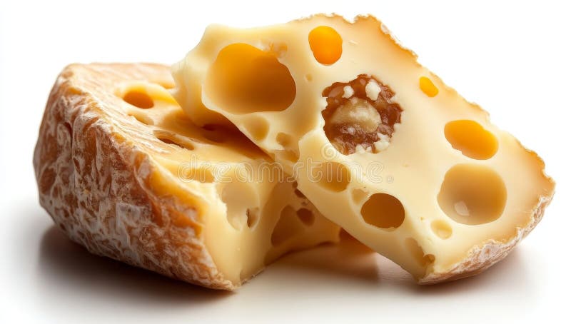 High-resolution Image Featuring a Wedge of Swiss Cheese with ...