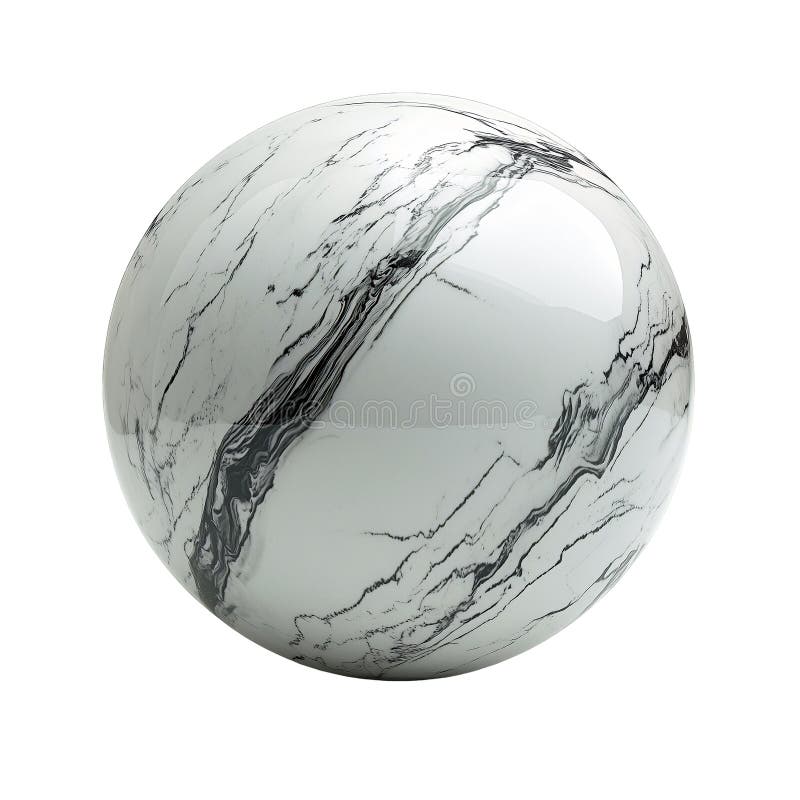 Elegant White Marble Sphere Black Background Texture 3d Art Ball Gray ...