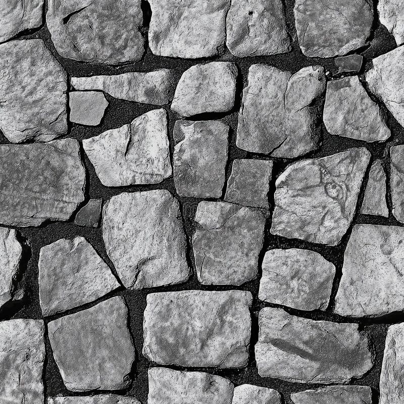 Grey Stone Pavement Texture Irregular Cobblestone Road AI Generated. Stock Illustration ...