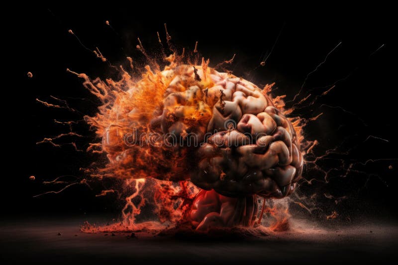 Creative and Abstract Representation of the Human Brain with Vivid ...