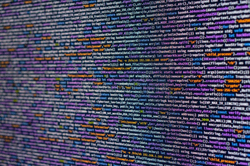 High Resolution Image Of Javascript Code Color Coded And Blurred