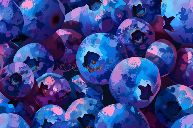 High-Resolution Image of Juicy Blueberries with Dew Drops. Generative ...