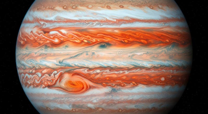 Dramatic View of Jupiter Featuring the Great Red Spot: a High ...