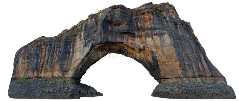 High-Resolution Image of a Large Natural Rock Arch Formation Isolated ...