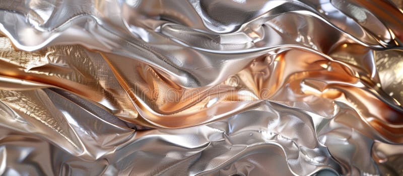 Luxurious Metallic Fabric Texture Background Featuring Silver, Gold ...