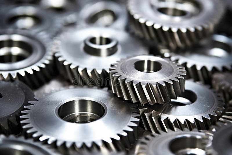 High Resolution Image of Metal Lathe Gears Stock Image - Image of ...