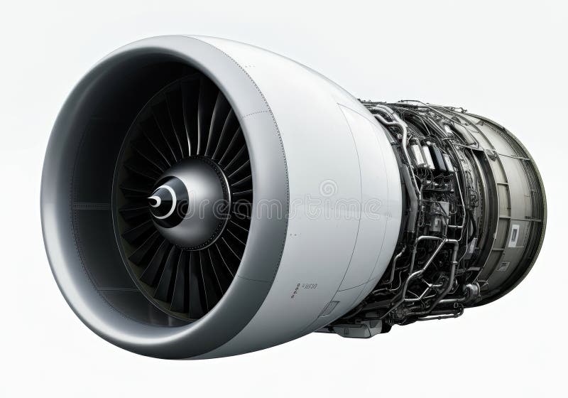 High-resolution Image of a Modern Aircraft Jet Engine Showcasing ...