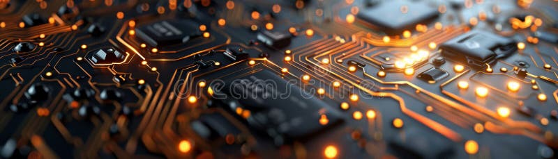 High Resolution Image of a Modern Electronic Circuit Board Integrated ...