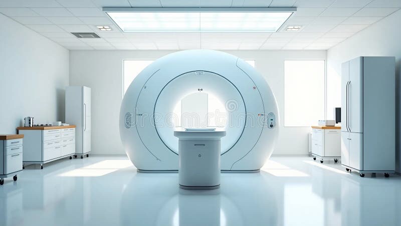 A High-resolution Image of a Modern MRI Machine in a Hospital Room ...