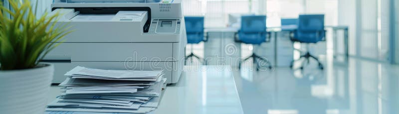 A High-resolution Image of a Multi-function Printer with a Stack of ...