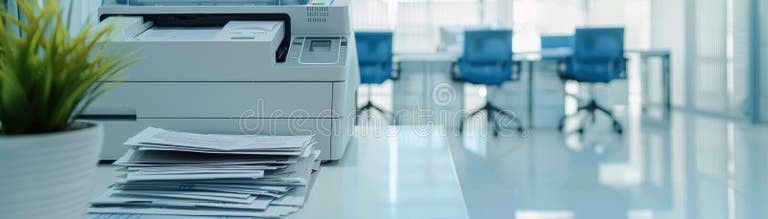 A High-resolution Image of a Multi-function Printer with a Stack of ...