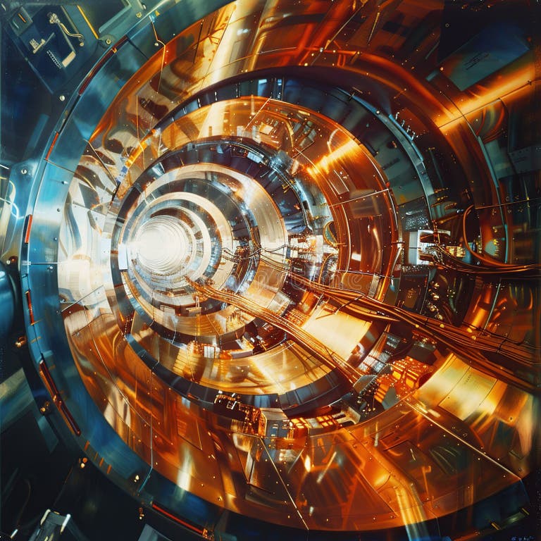 High Resolution Image of a Particle Accelerator Stock Illustration ...