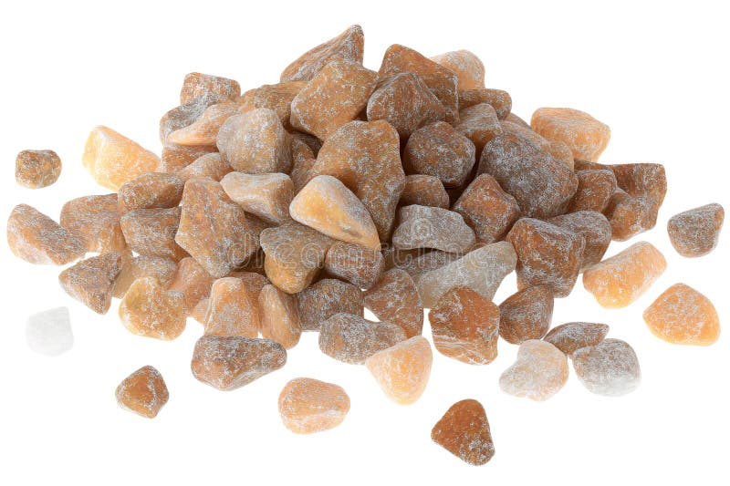 Brown and Beige Pebbles Pile Isolated on White Stock Photo - Image of ...