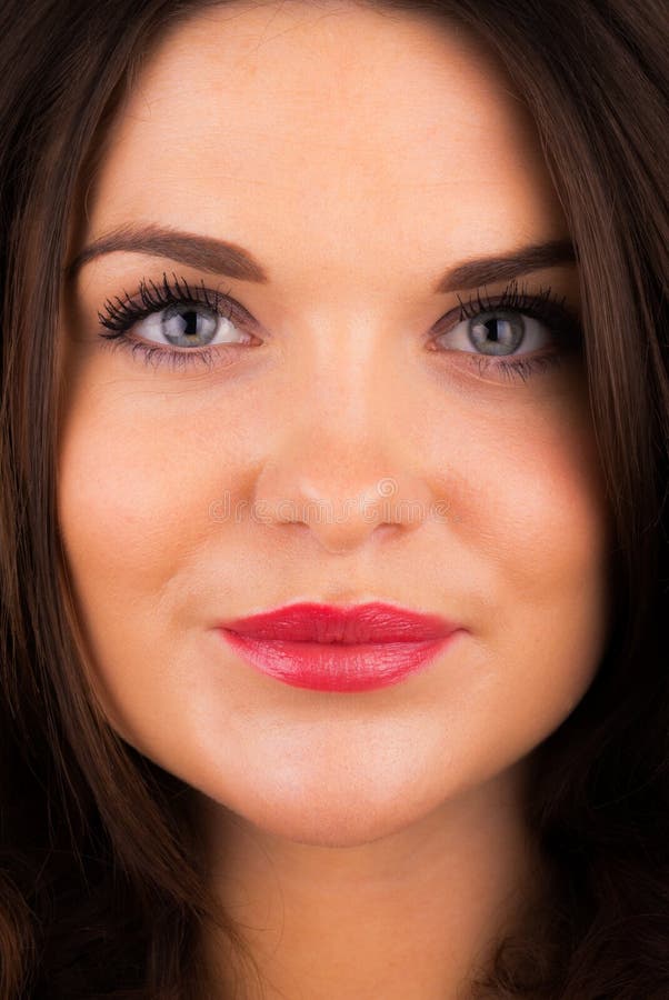 Portrait of a Beautiful Female Model Stock Photo - Image of teeth ...