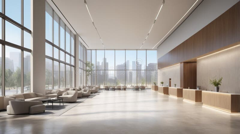 Contemporary Commercial Hall with Minimalist Design and Advanced LED ...