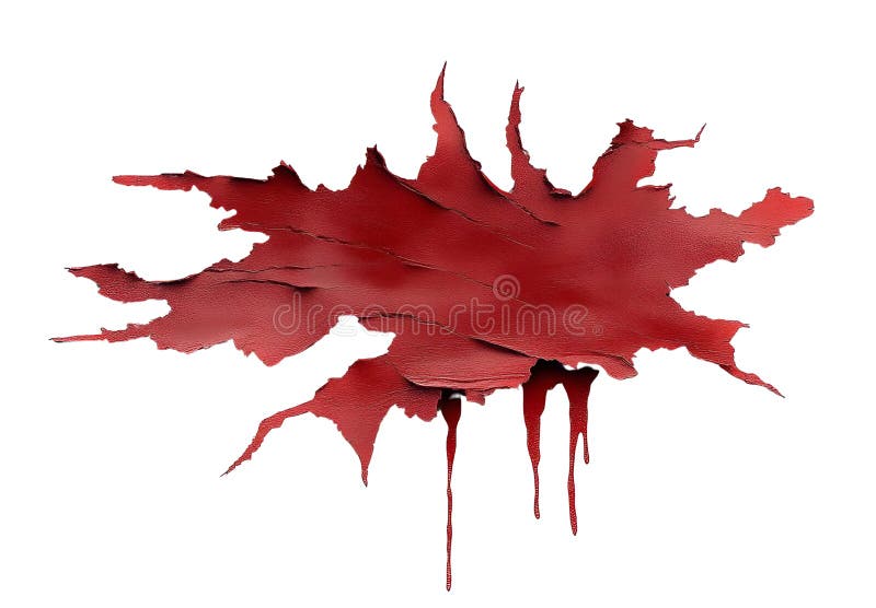 Red Torn Paint Splatter - Isolated on White Stock Photo - Illustration ...