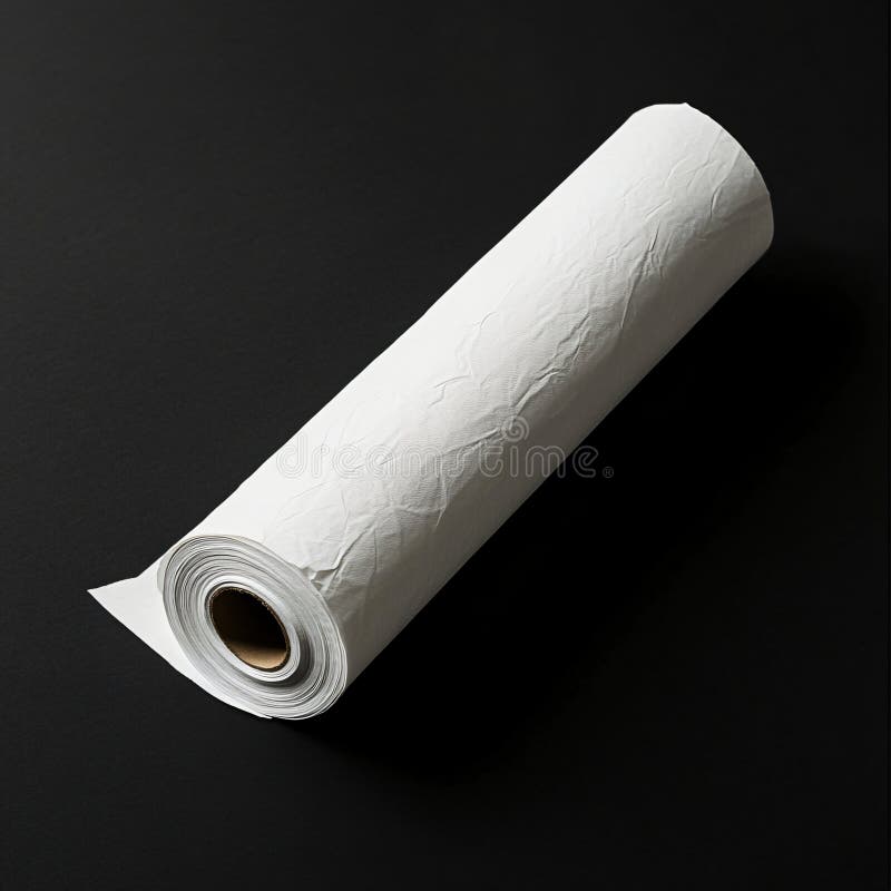 White Paper Roll Crumpled Texture Craft Supply Background AI Generated ...