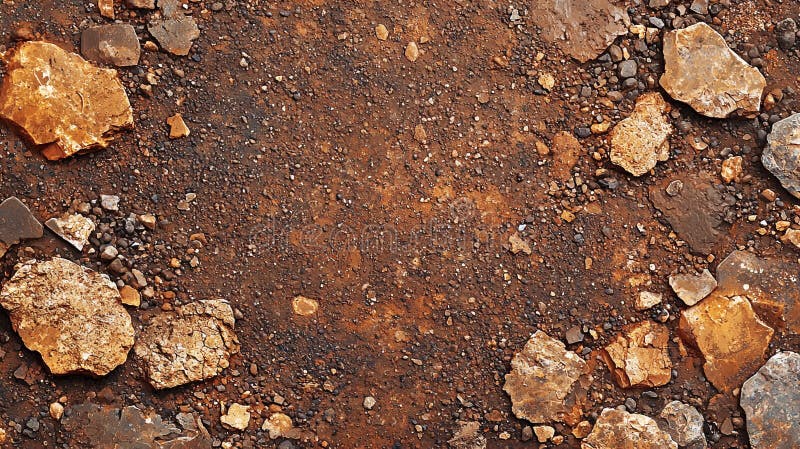 Rough Terrain Texture Red Soil Stones Gravel Background Stock ...