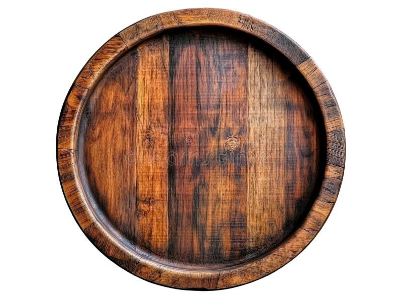 Round Wooden Tray - Rustic Dark Brown Texture Stock Photo ...
