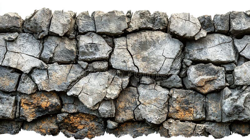 Cracked Stone Wall Texture Rugged Gray Brown Seamless Background Stock ...