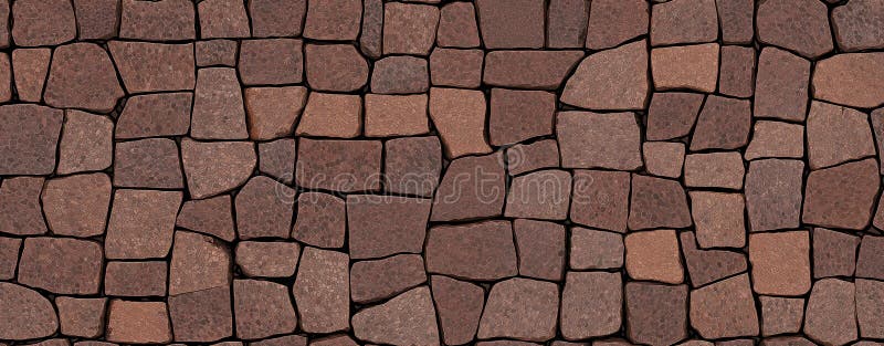 Rustic Brown Stone Wall Texture Irregular Cobblestone Pattern Seamless Background AI Generated ...