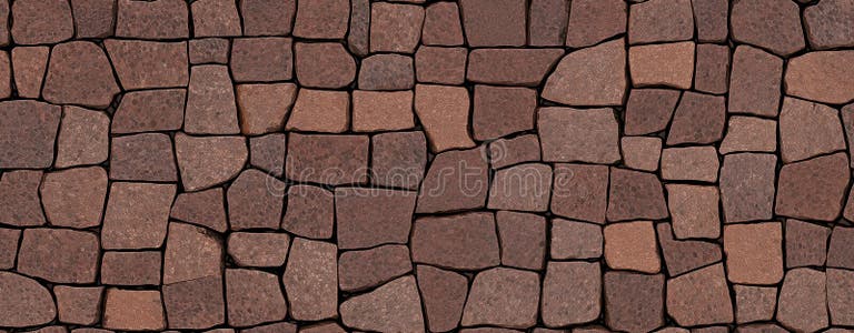 Rustic Brown Stone Wall Texture Irregular Cobblestone Pattern Seamless ...