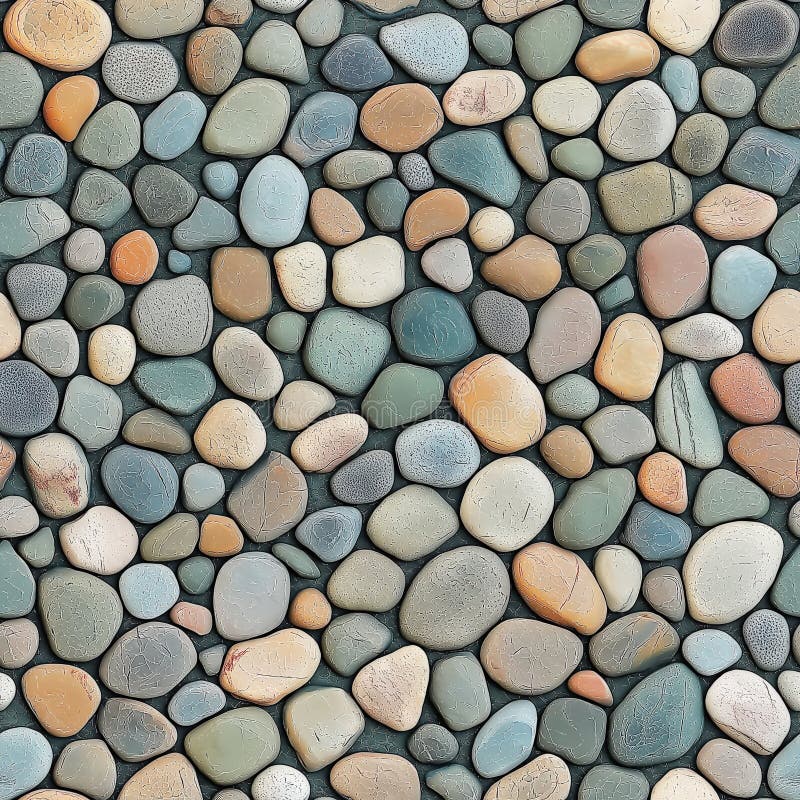 Seamless Pebble Beach Texture Stock Illustration - Illustration of ...