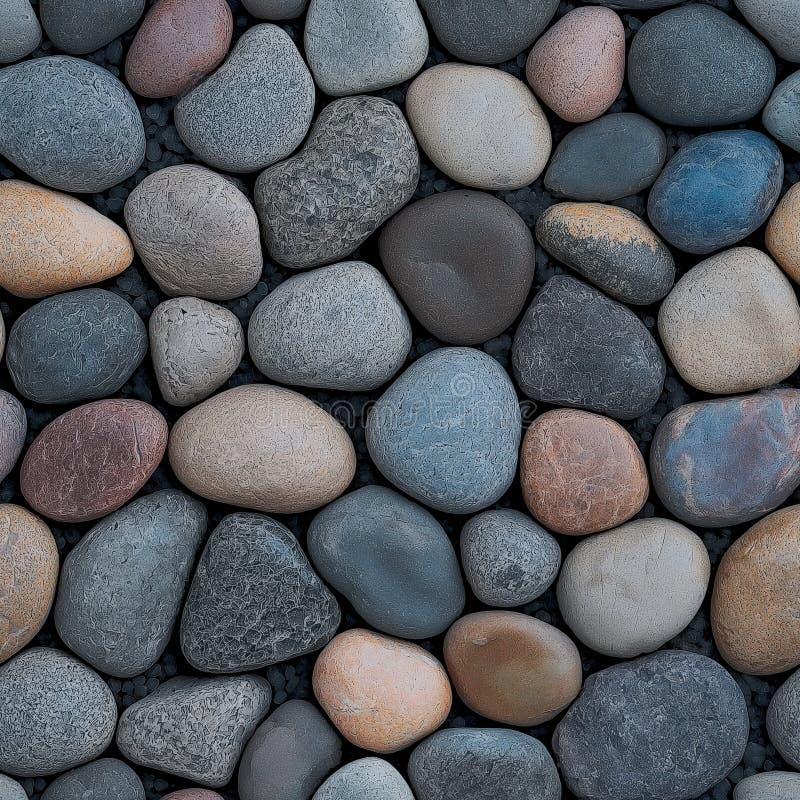 Seamless Pebble Texture Grey Brown Colorful Stones Background AI ...