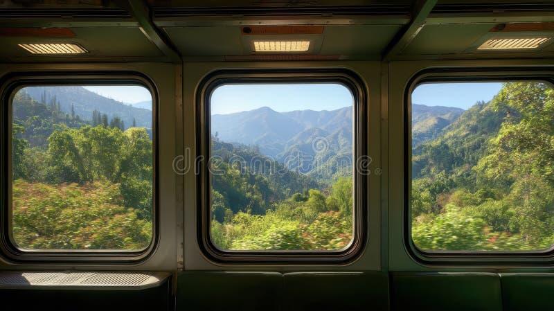 A Stunning Image of Serene View of Mountains and Lush Greenery Framed ...