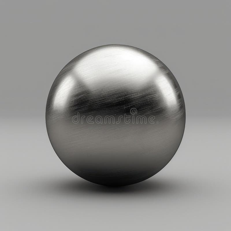 A High-resolution Image of a Shiny Metallic Sphere with a Reflective ...