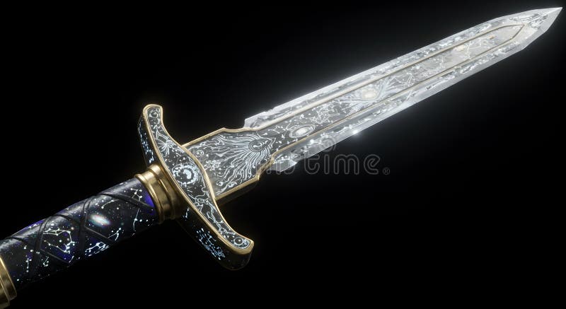 Elaborate Celestial Dagger: a Symbol of Cosmic Power and Mystical ...