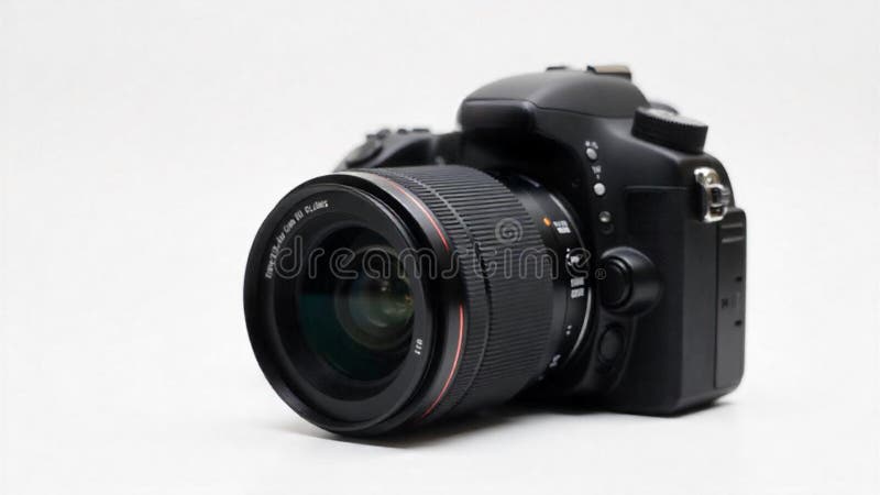 DSLR Camera with Detailed Controls and Lens Stock Photo - Image of ...