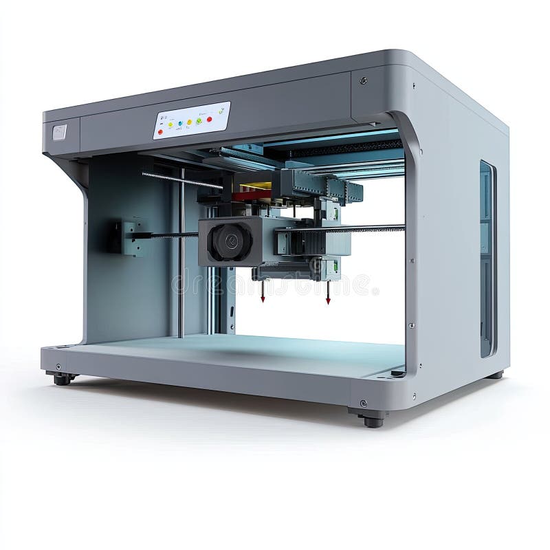 Modern 3D Printer Technology Stock Illustration - Illustration of ...