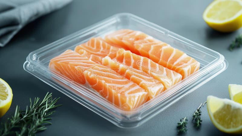 Blank Transparent Packaging for Fresh Seafood with a Clean and Modern ...
