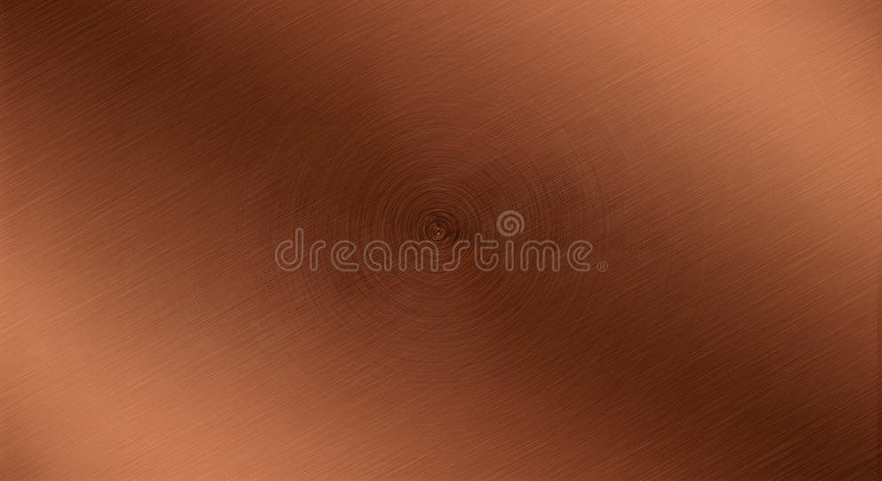 Abstract Brushed Copper Metal Texture Background: Subtle Circular ...