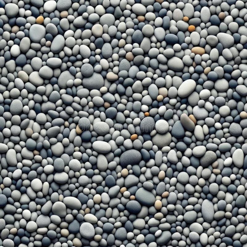 Close-up Texture of Smooth Pebbles, AI Generated Stock Illustration ...