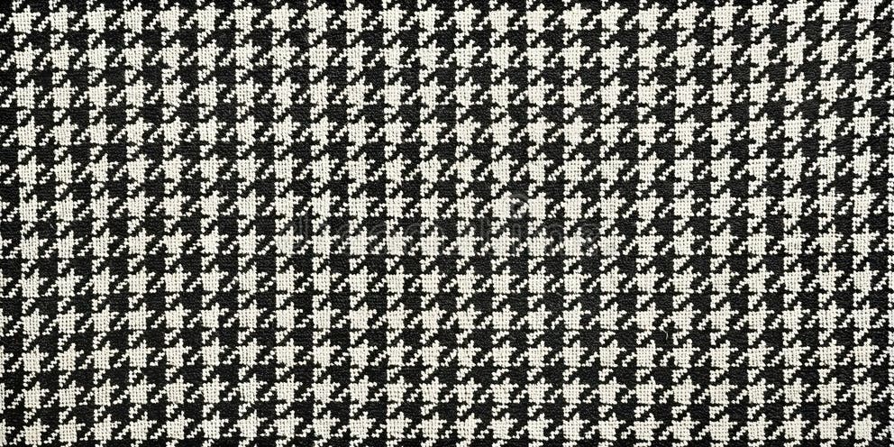 High-resolution Image Showcasing a Detailed Black and White Houndstooth Textile Pattern ...