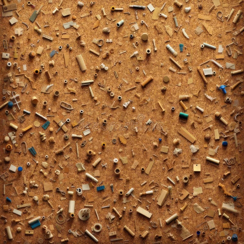 Close-up Texture of Brown Cork Board, AI Generated Stock Illustration ...
