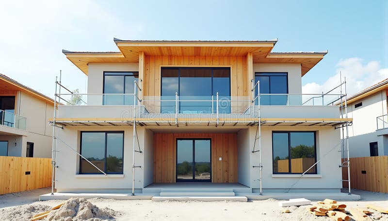 A High-resolution Image Showcasing a Modern House Exterior Under ...