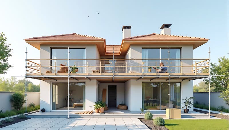 A High-resolution Image Showcasing a Modern House Exterior Under ...