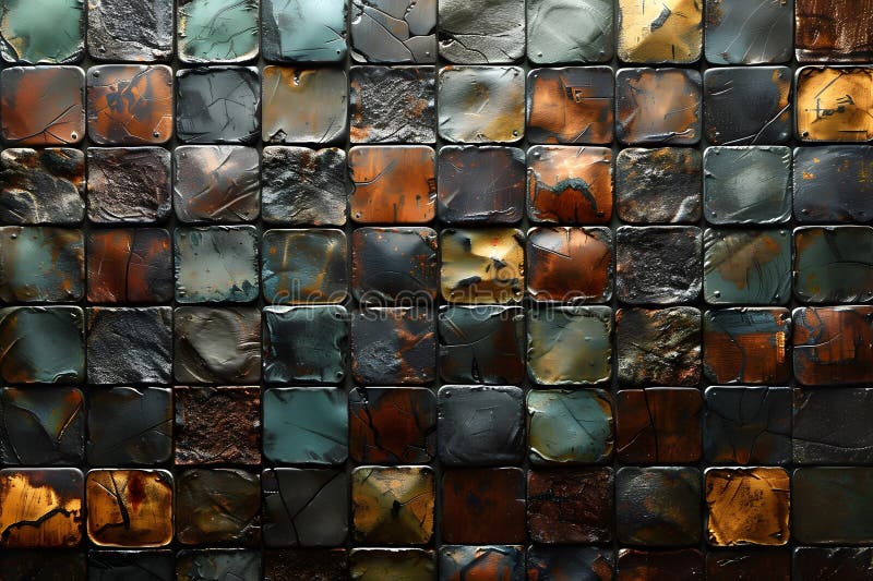 Modern Industrial Metallic Tile Wall Texture for Interior Design and ...
