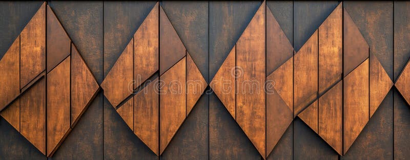 Geometric Wooden Wall Paneling Modern Design Texture Stock Illustration ...