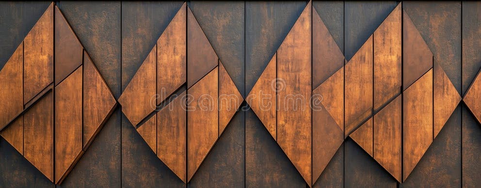 Geometric Wooden Wall Paneling Modern Design Texture Stock Illustration ...