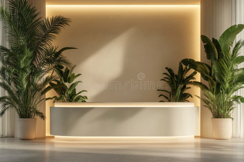 High-resolution Image Showcasing a Stunning Reception Room Wall Mockup ...